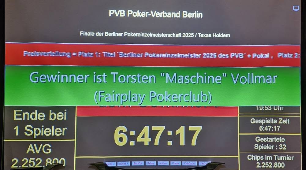 Finale der THNL-Pokereinzelmeisterschaft 2025 des PVB am 29.11.2025 – Poker-Verband Berlin e.V.